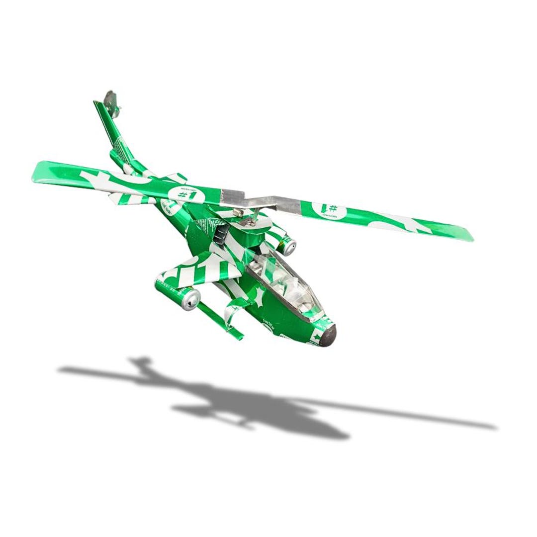 Handmade Sprite Can Helicopter Model: Eco-friendly Desk Decor - Etsy