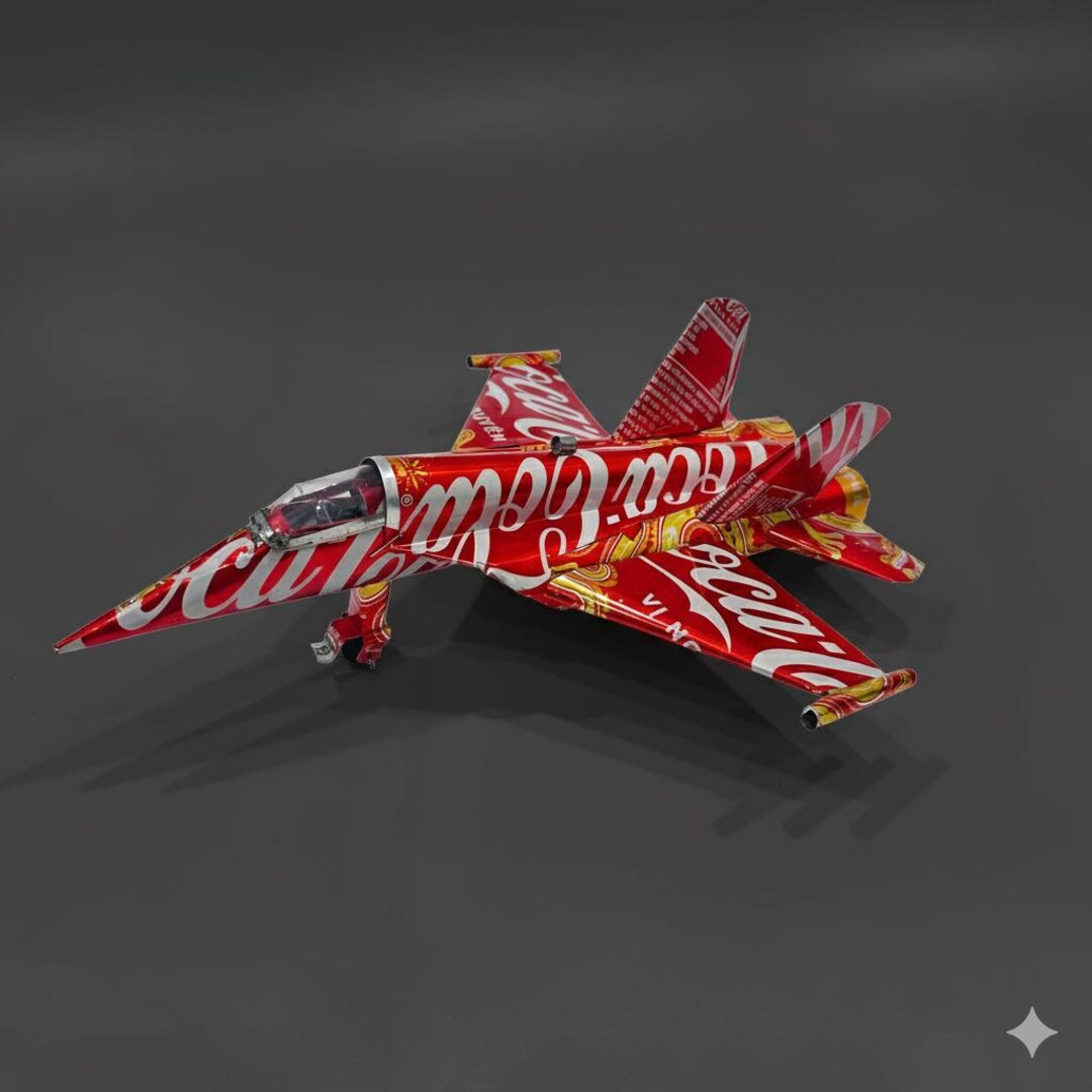 Coca-cola Can Airplane Model, Recycled Metal Art, Soda Can Sculpture ...