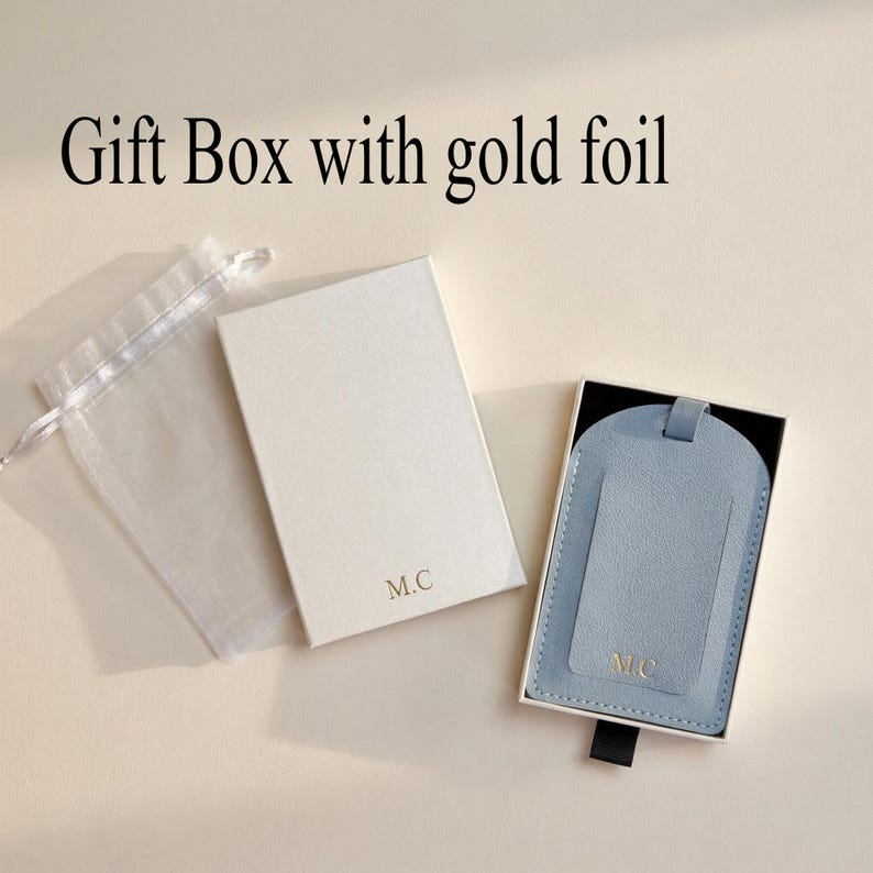 Personalized Luggage Tag Gift Set, Custom Travel Gift With Gift Box ...
