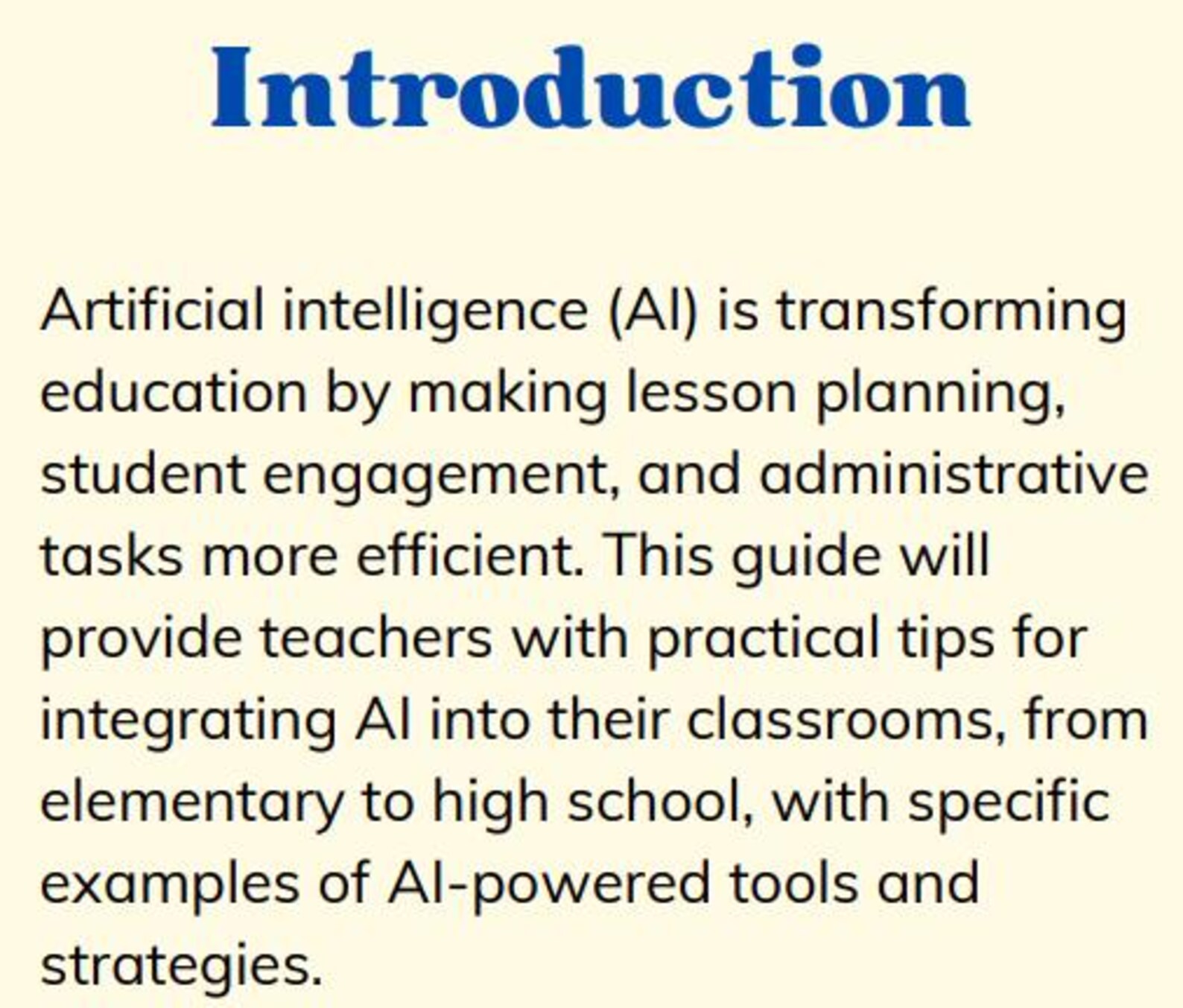AI in the Classroom: A Teacher's Guide - Etsy