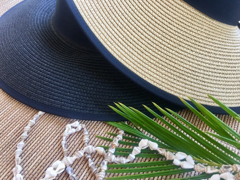 Straw Boater-style Slanted Brim - SPF 50+ - Sun Hat - Etsy