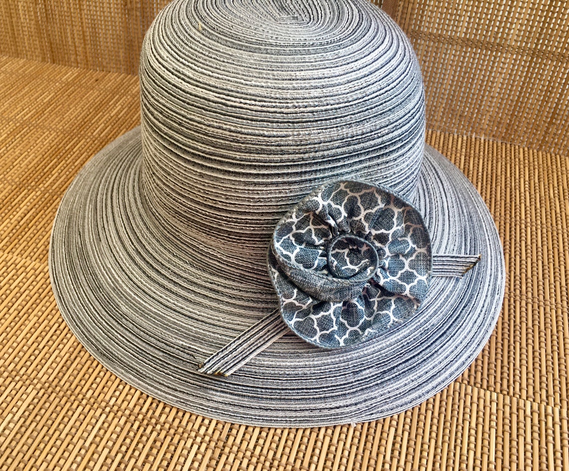 Paper Braid Slanted brim SPF 50 Sun Hat | Etsy