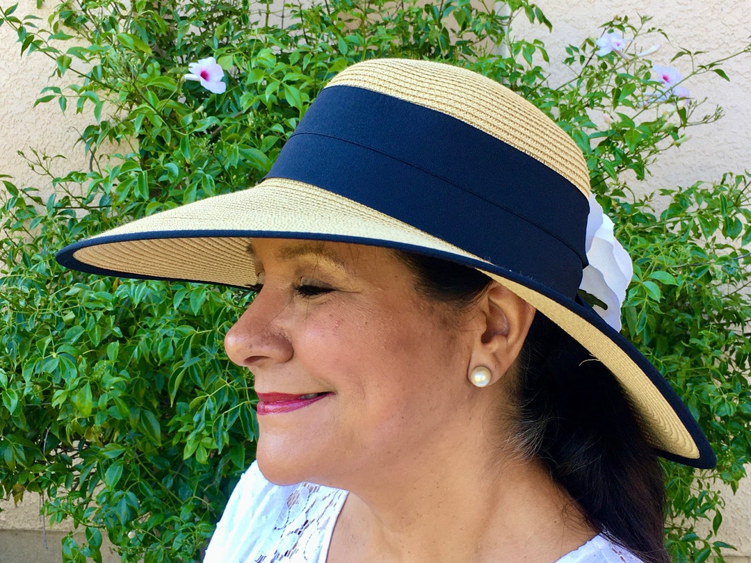 Straw Boater-style Slanted Brim - SPF 50+ - Sun Hat - Etsy