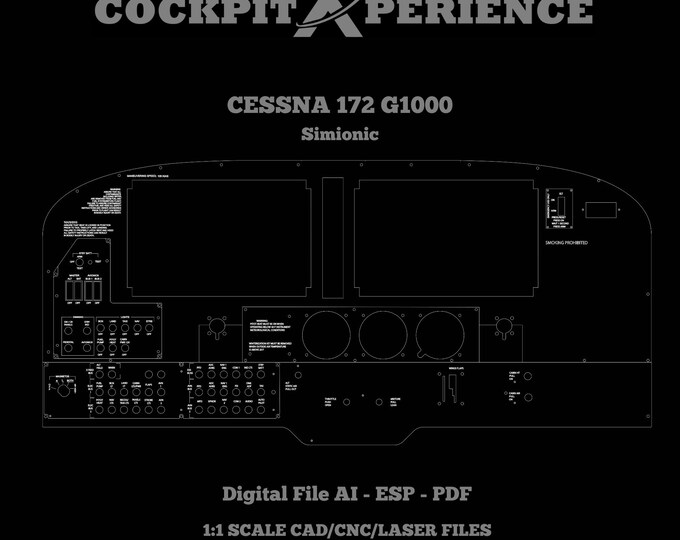 Cessna 172S Skyhawk Cockpit Poster With SVT Garmin G1000 Glass Cockpit ...