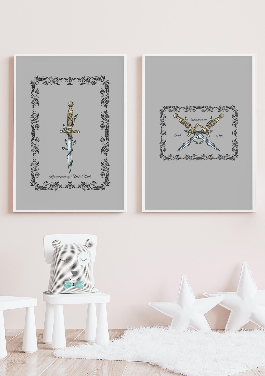 Romantasy Book Club Wall Art Set | 2 Printable Digital Downloads ...