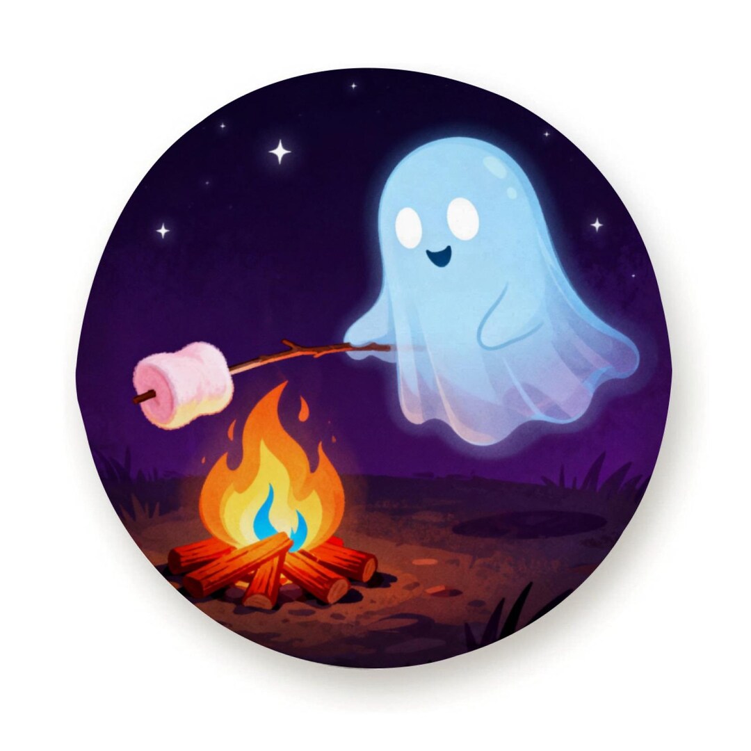 Cute Ghost Campfire Spare Tire Cover – Halloween Marshmallow Ghost Tire ...