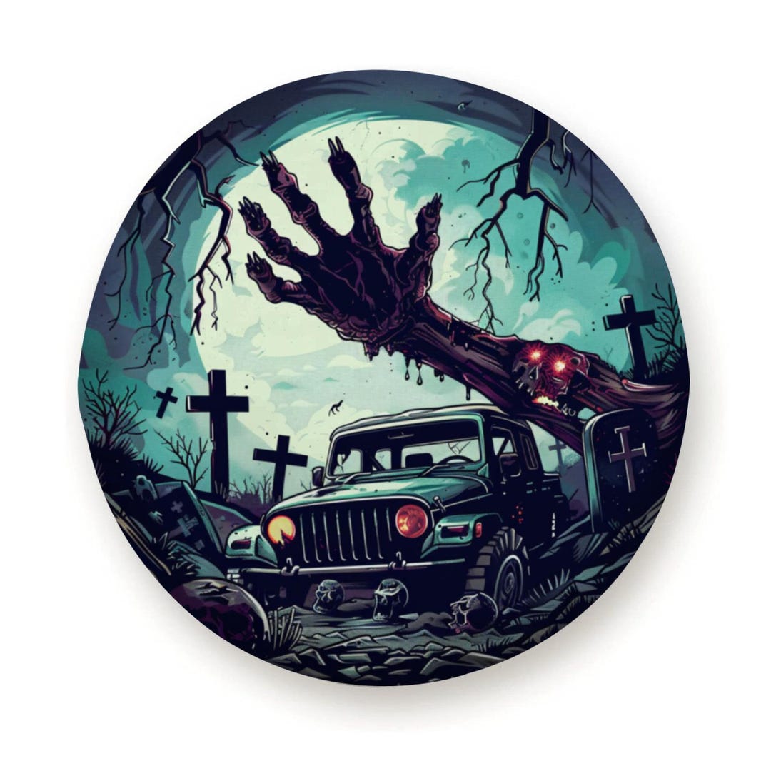 Halloween Zombie Hand Spare Tire Cover | Scary Jep Wrangler Tire Cover ...