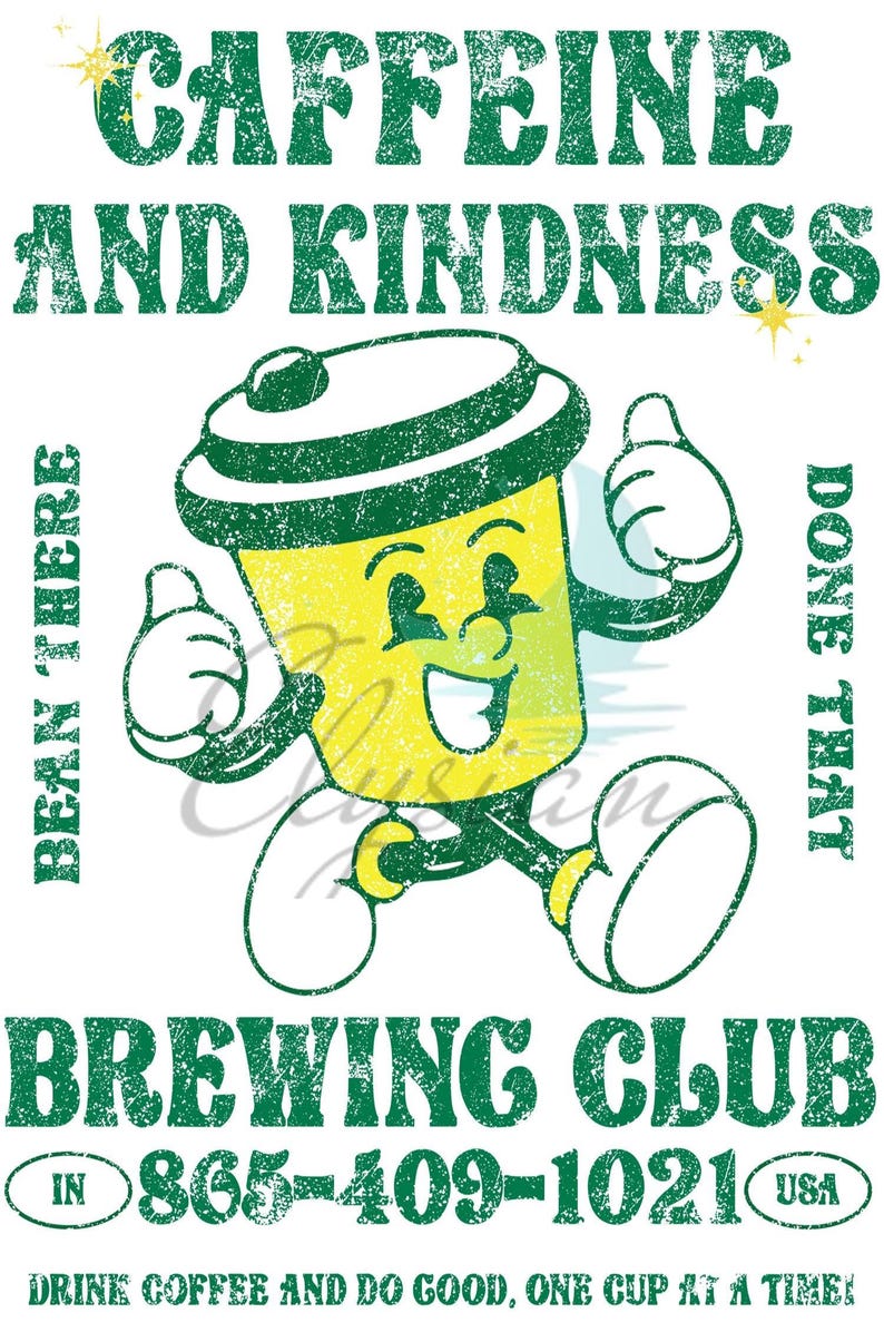 Caffeine and Kindness PNG File - Etsy