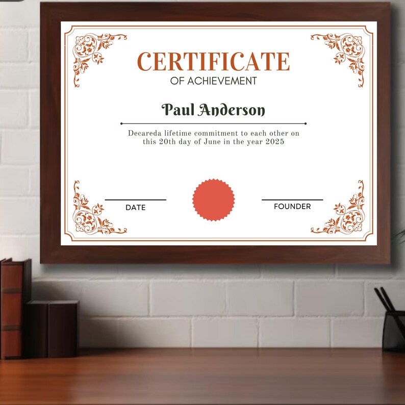 Editable Certificate of Achievement Template: Canva Award Design ...