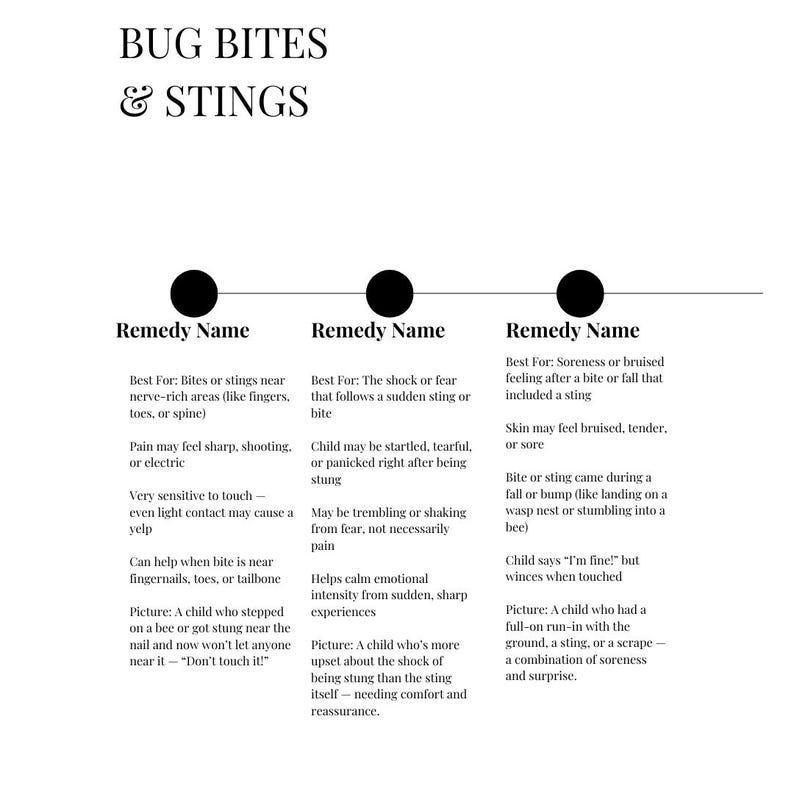 Children’s Bug Bite & Sting Homeopathic Remedy Guide | 6 Gentle Options ...