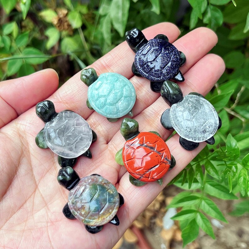 Hand-carved Quartz Crystal Turtle Figurine，vintage Tortoise Art ...