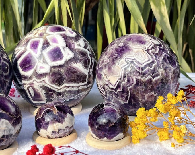 Natural Dream Amethyst Ball，quartz Crystal Ball，reiki Healing Sphere ...
