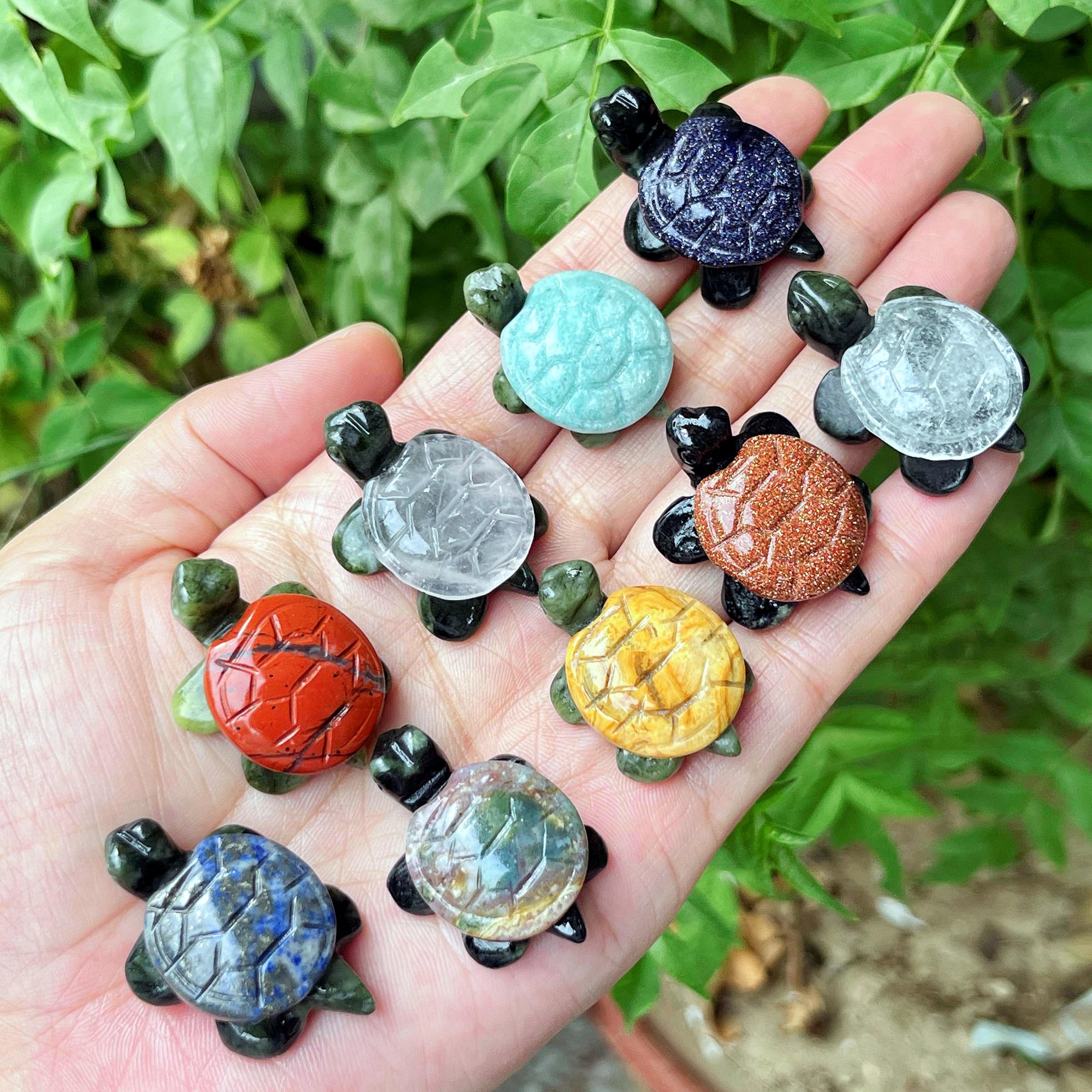 Hand-carved Quartz Crystal Turtle Figurine: Healing Gemstone Decor - Etsy