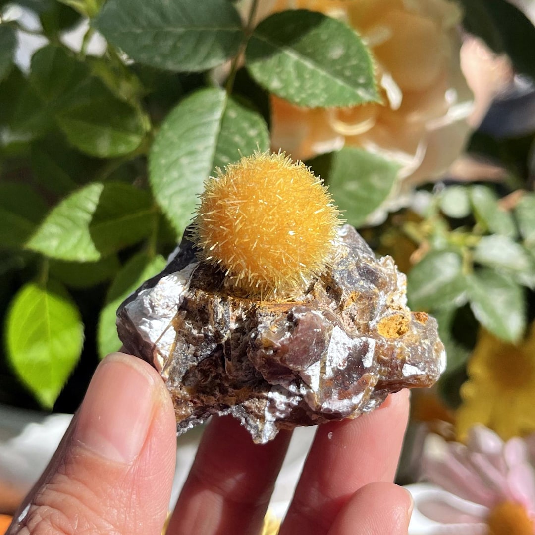 Rare Yellow Zeolite Ore Specimen,gem,zeolum,crystal Cluster, Mineral ...