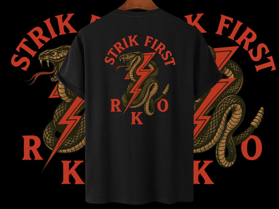 Buy Strike First Rko Snake Logo SVG PNG | Wwe-inspired Lightning Snake ...