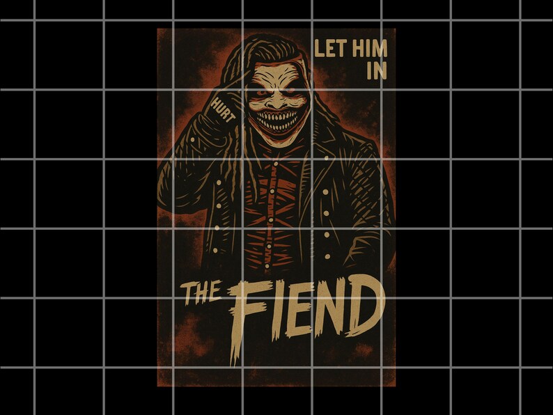 The Fiend SVG PNG | Let Him in WWE Design | Creepy Horror Wrestler Art ...