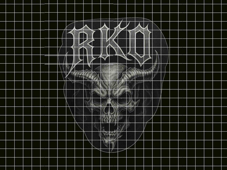 RKO Skull Svg Png | Dark Gothic Wrestling Art | Randy Orton Inspired ...