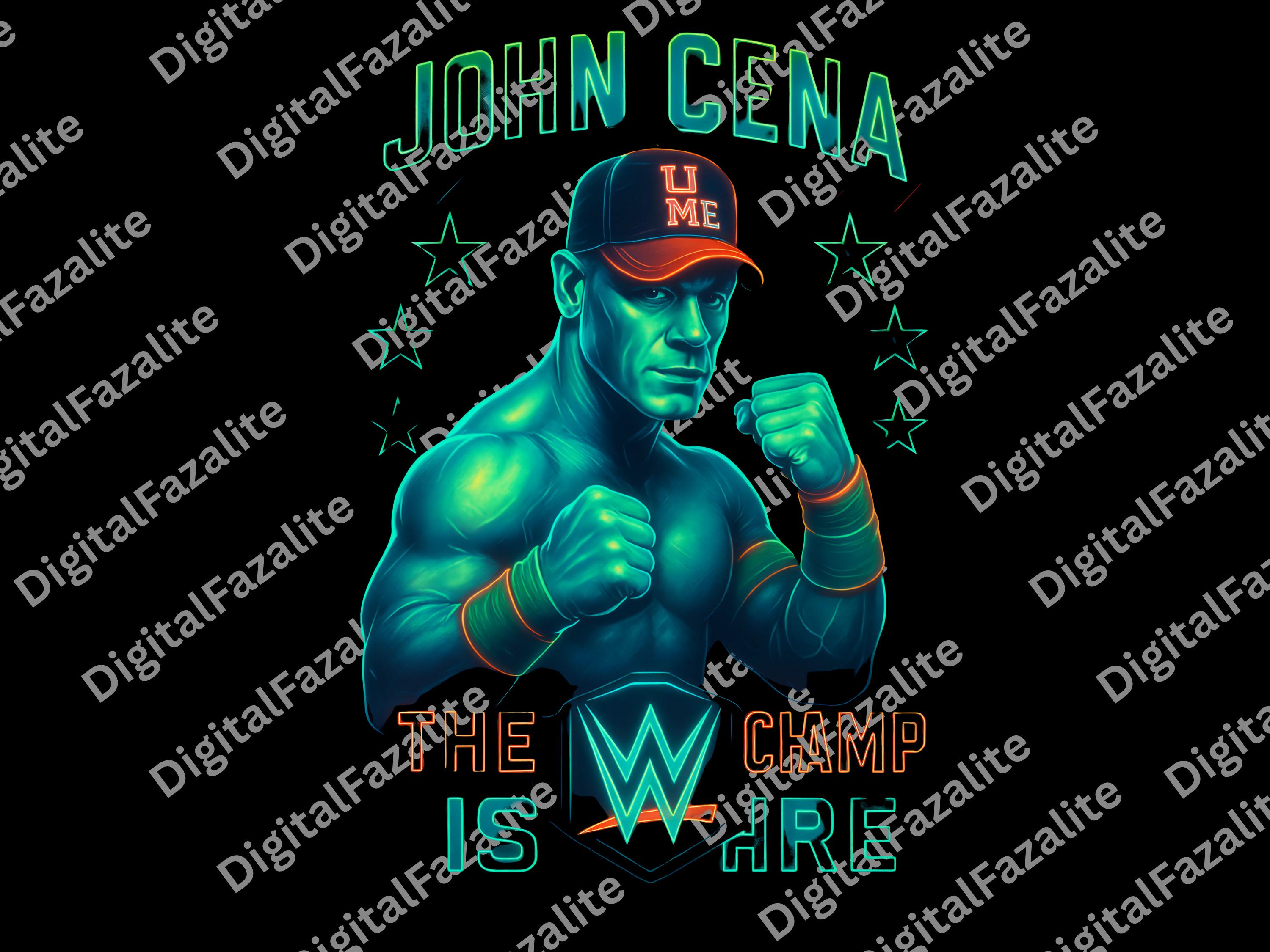John Cena Wrestling Svg | the Champ is Here PNG | WWE Sublimation ...