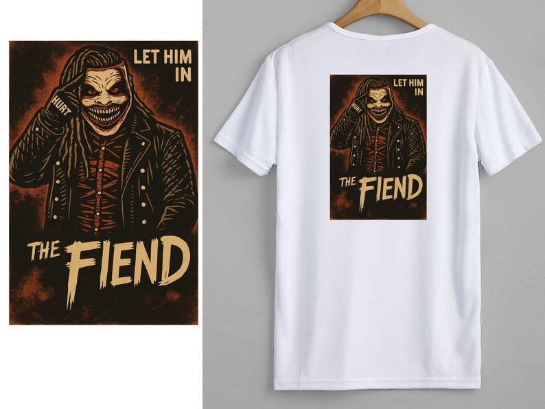 The Fiend SVG PNG | Let Him in WWE Design | Creepy Horror Wrestler Art ...