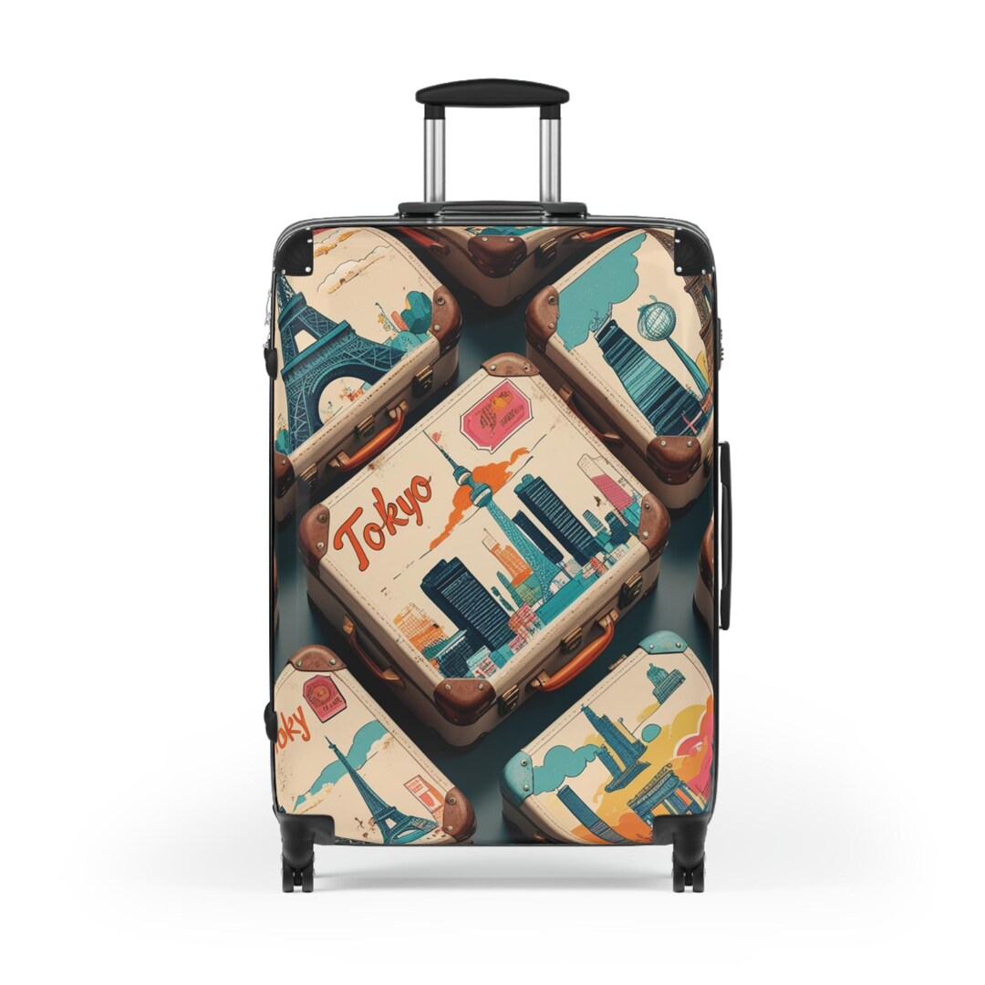Adventure-ready Suitcase With Tokyo Design, Travel Luggage, Unique ...