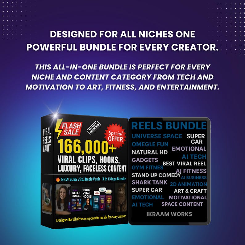166,000+ 3 in 1 Faceless Video Mega Reels Bundle – Trending Social Media Viral Reels | Instagram ...