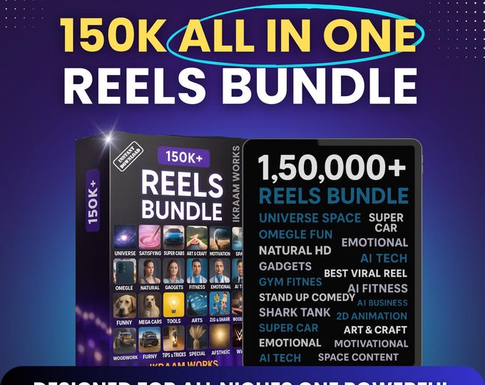 15k+ Viral Trendy Faceless Video Reels Bundle + BONUS Editing Assets ...