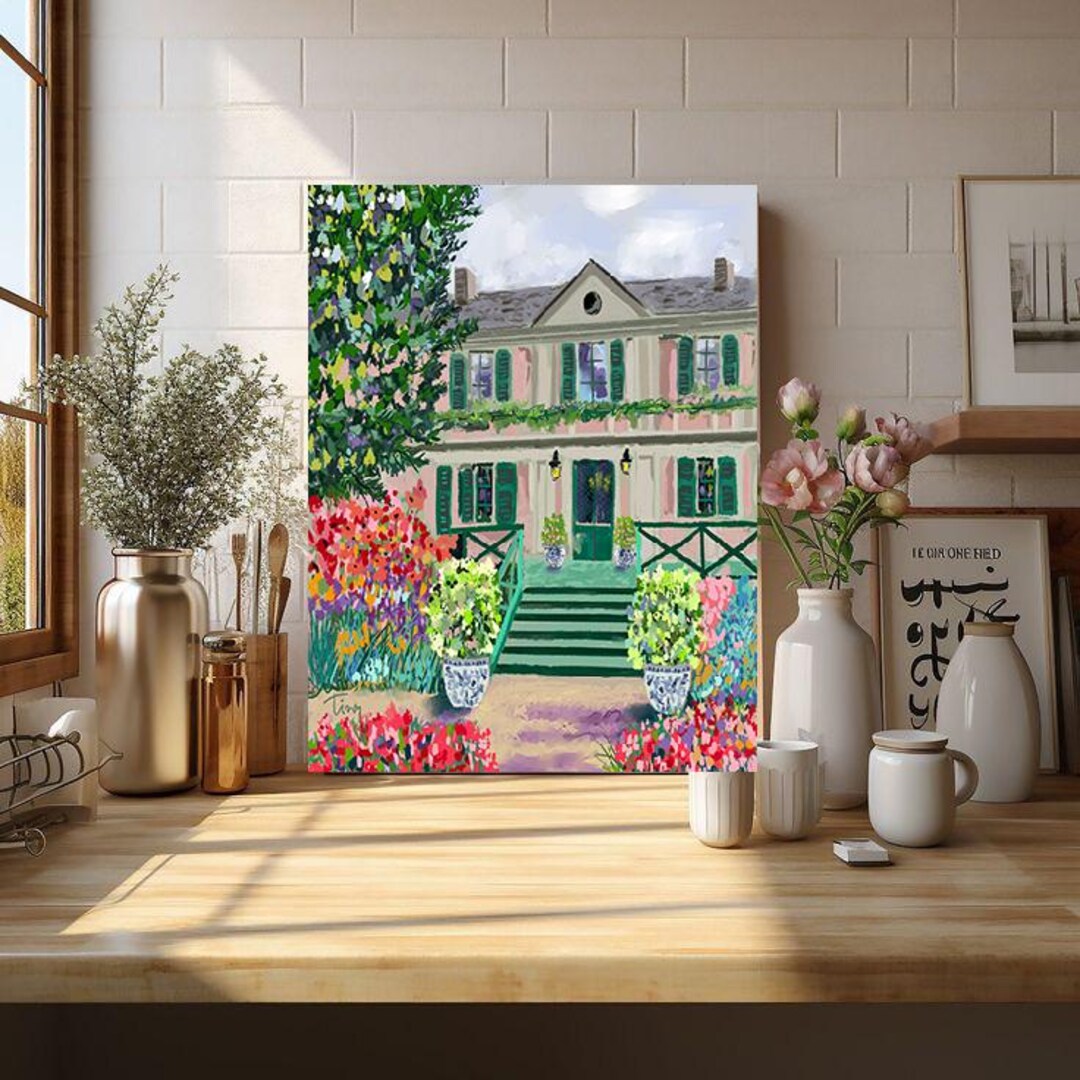 Monet's Home in Giverny Art Print, French Country Print ...
