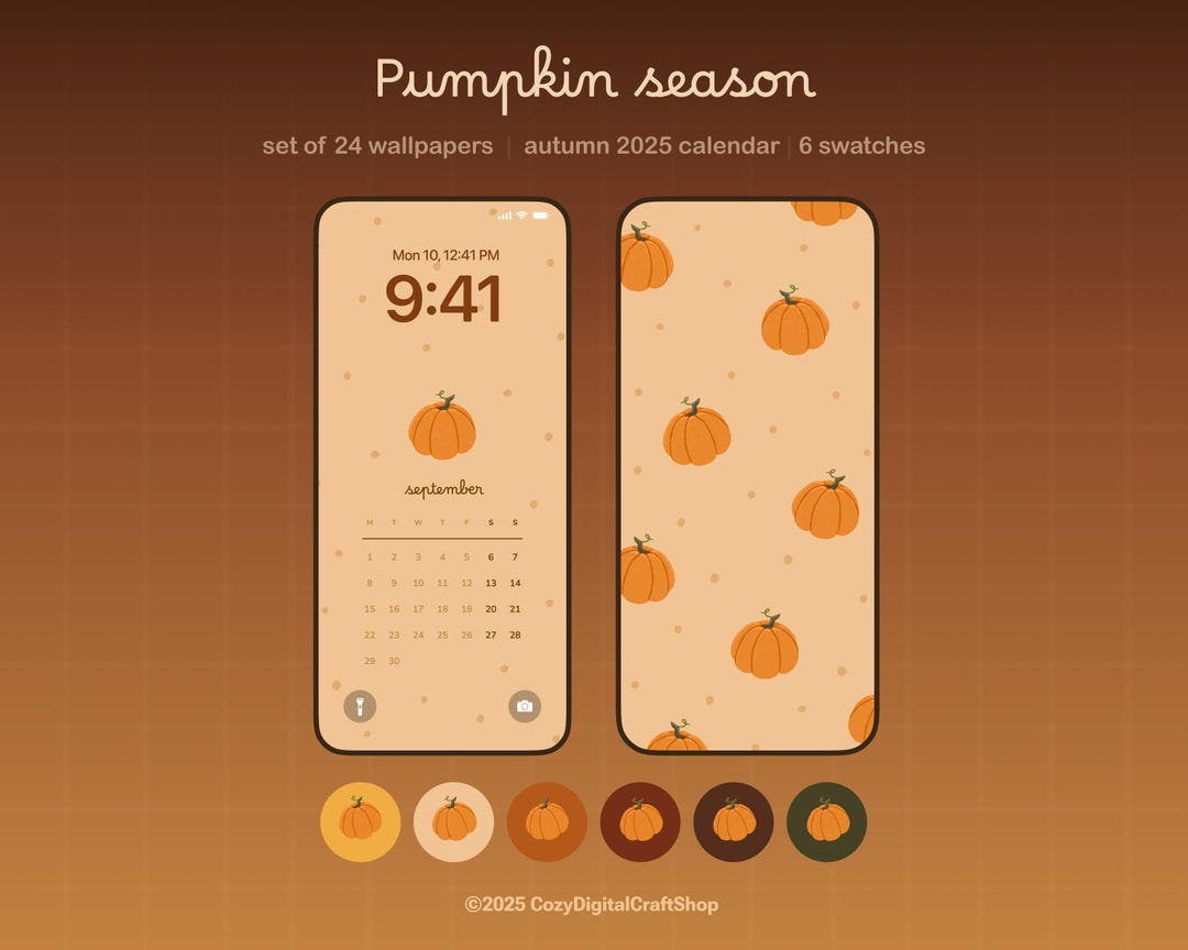 Cozy Phone Wallpaper Fall Aesthetic Cute Lock Screen Calendar ...