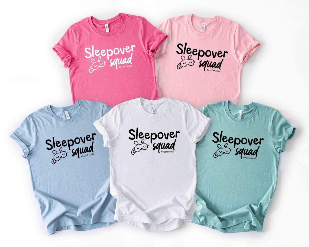 Personalized Sleepover Squad Shirt: Custom Birthday Party Tee - Etsy