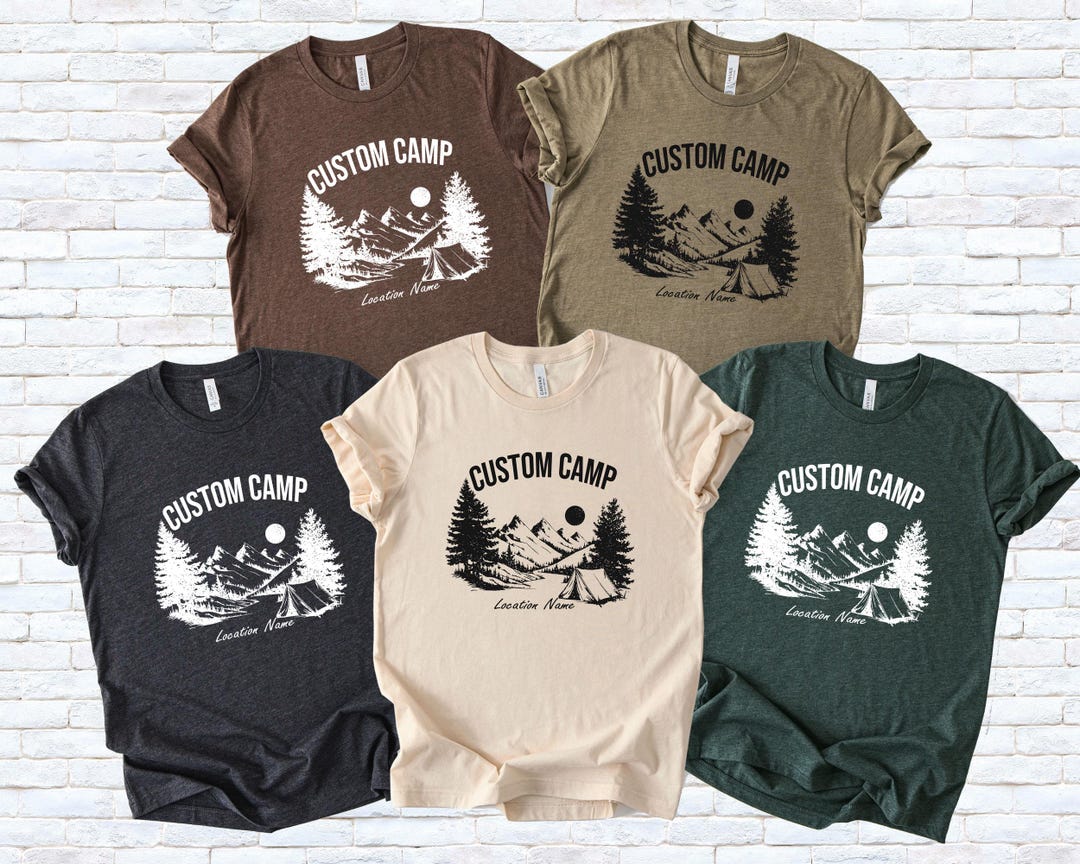 Custom Camp Shirts, Family Camping Trip Tees, Weekend Camp Trip ...