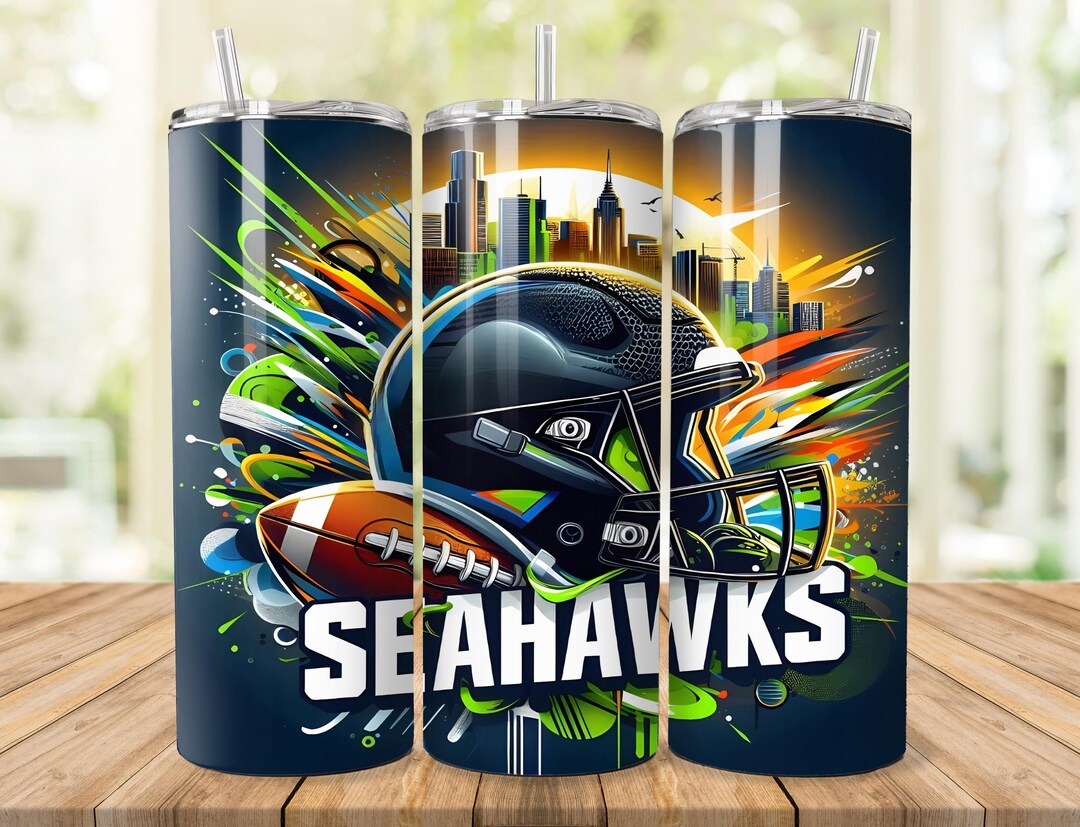 Seahawks Mascot Tumbler Wrap PNG | Sports Sublimation Design | 20oz ...