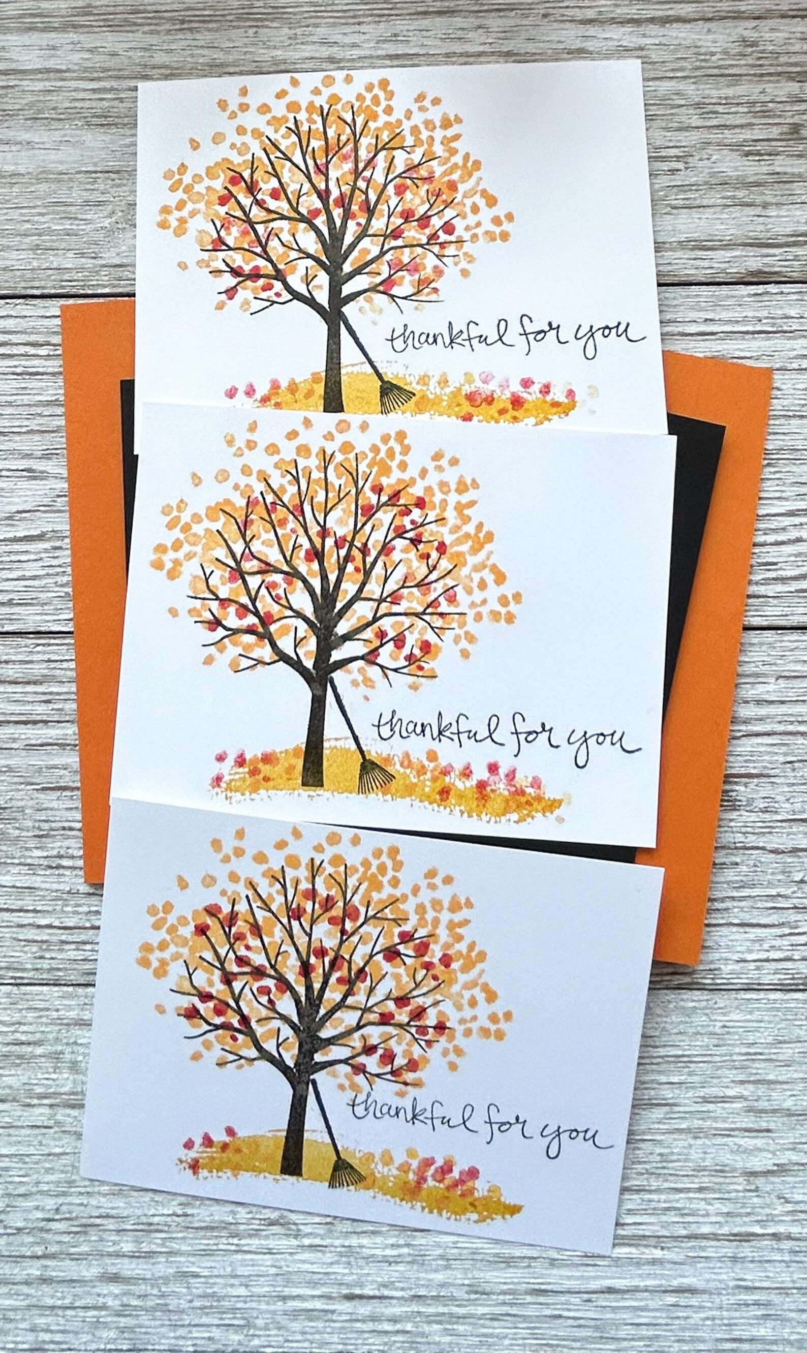 DIY Card Kit Fall Cards Autumn Card Kit Tree Cards Thinking of You ...