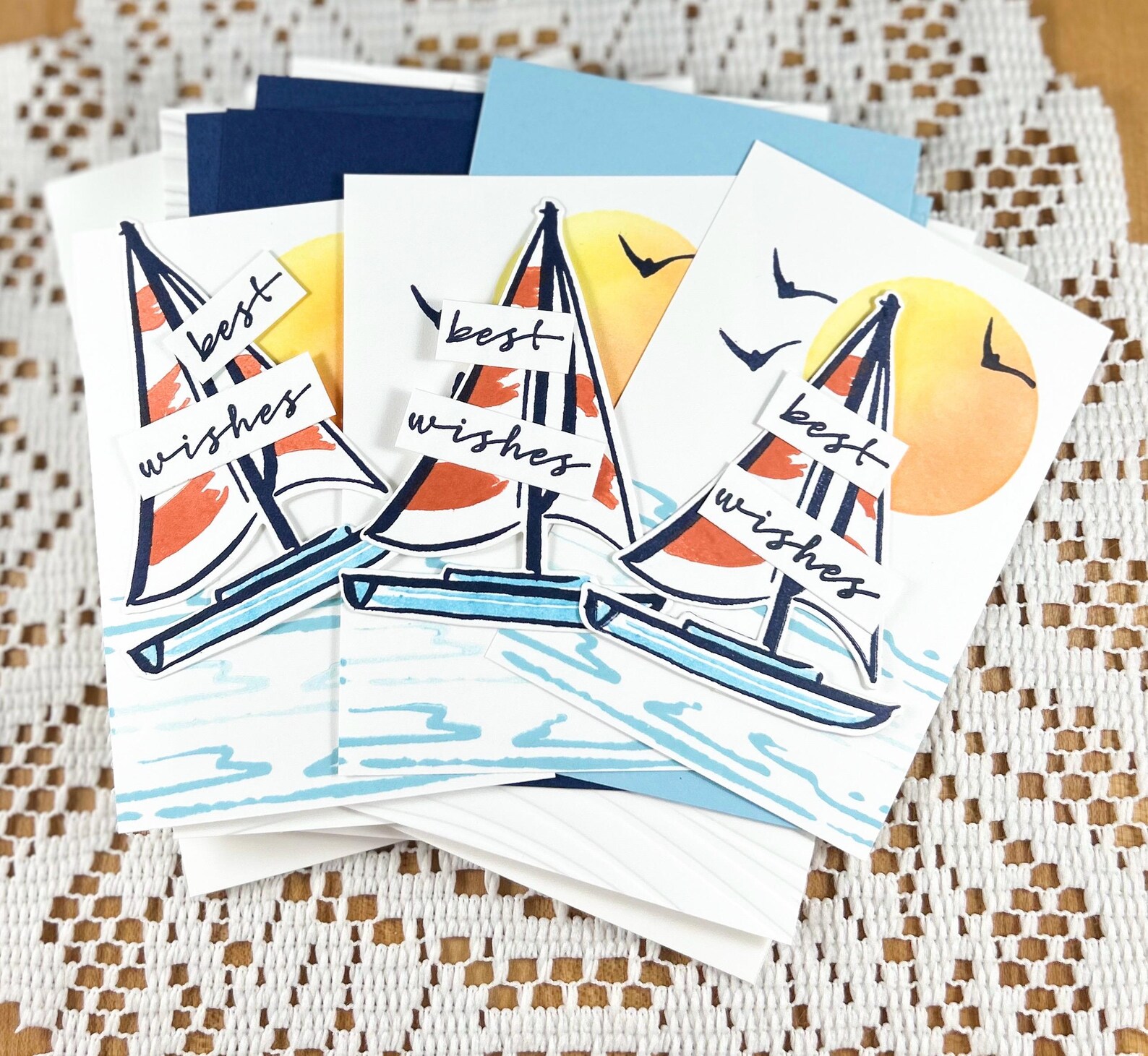 DIY Card Making Kit || Best Wishes Cards || Masculine Cards || Sailing ...