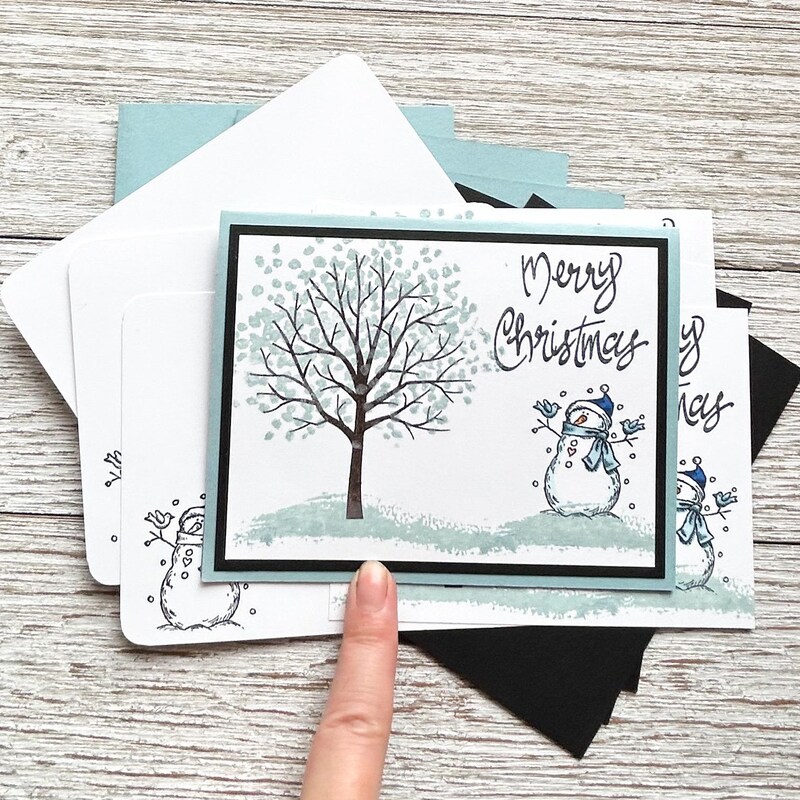 Snowman Card Kit - Etsy