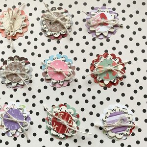 Itty Bitty Paper Button Embellishments Valentines Day Scrapbooking ...