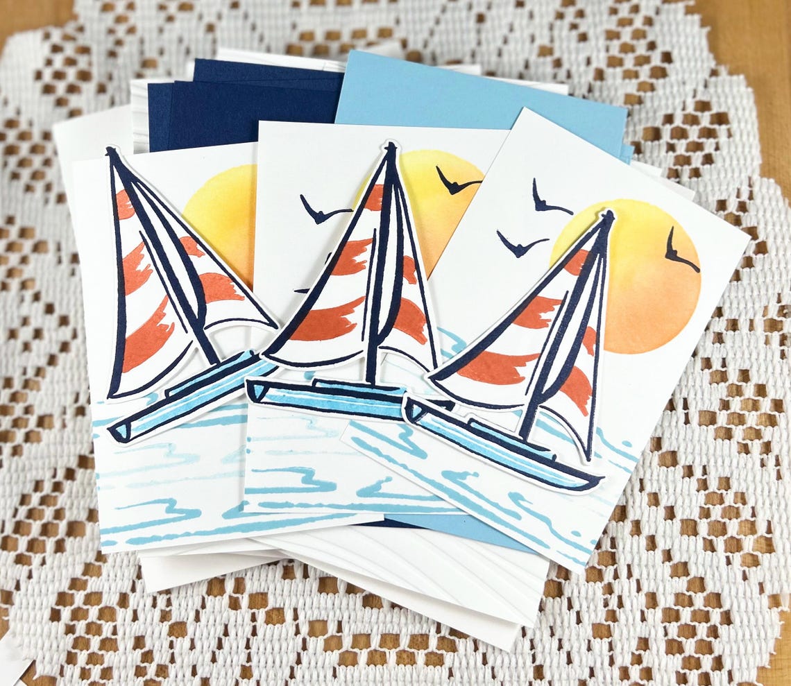 DIY Card Making Kit || Best Wishes Cards || Masculine Cards || Sailing ...