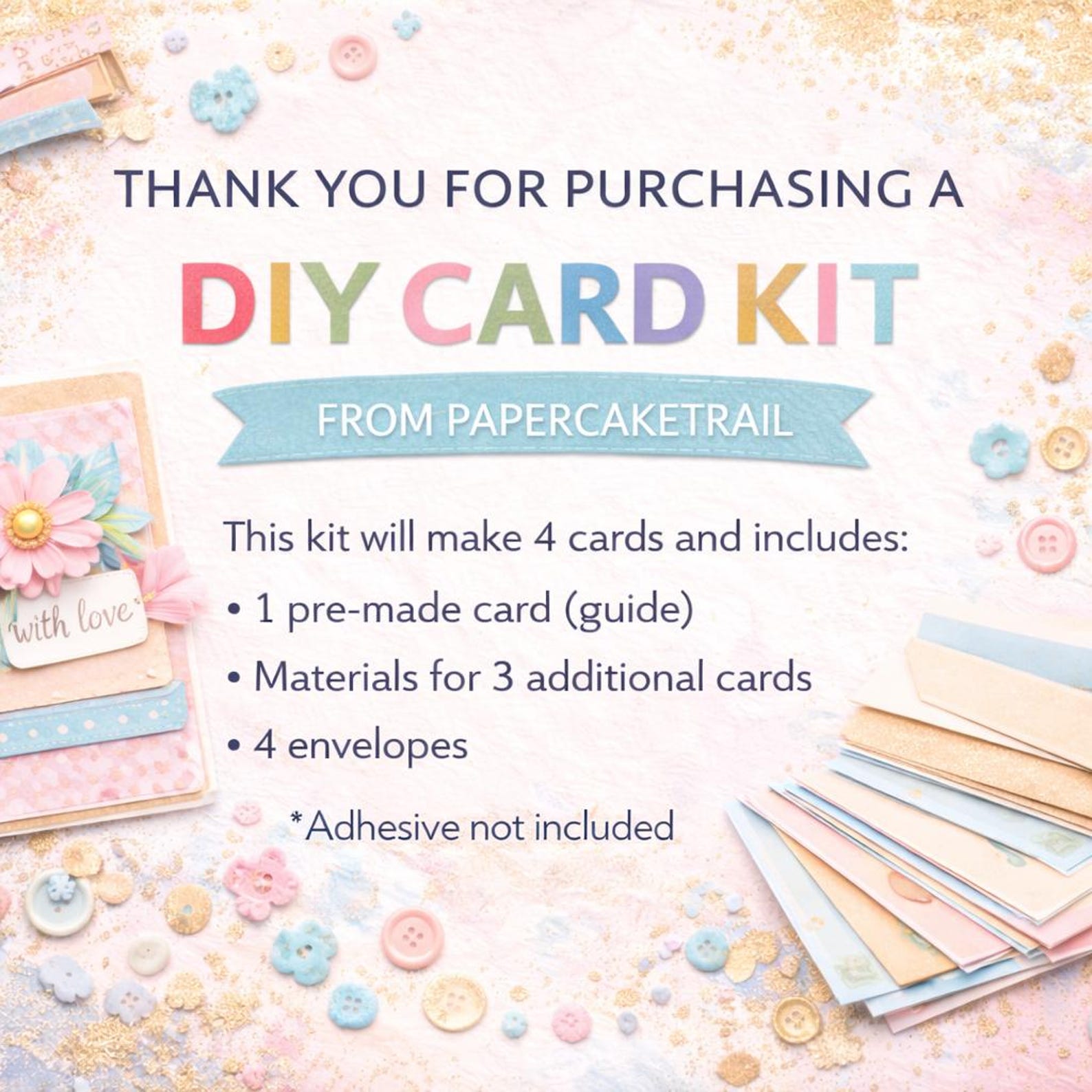 DIY Thinking of You Card Kit || Friendship Card Making Kit || Beginner ...