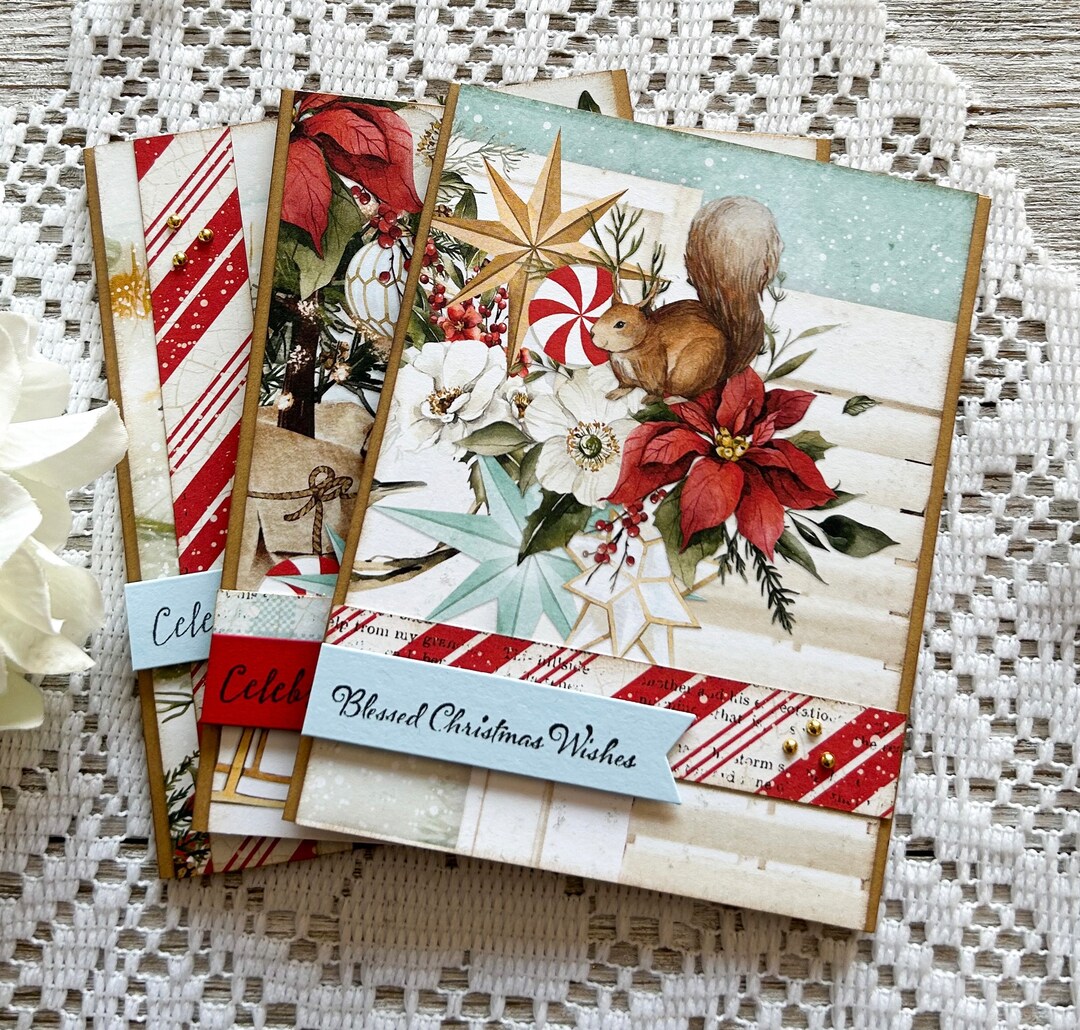 Christmas Cards Winter Cards Greeting Cards Set of 3 - Etsy