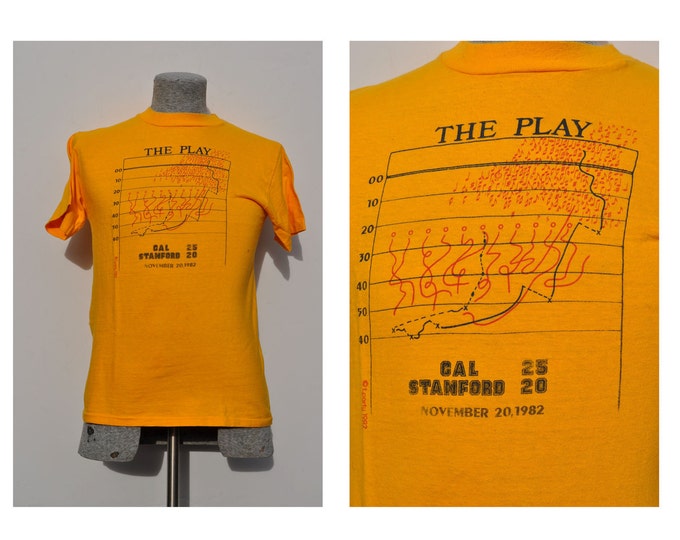 THE PLAY Vintage Cal Berkeley Vs Stanford T-shirt 1982 Game 80s Tshirt ...