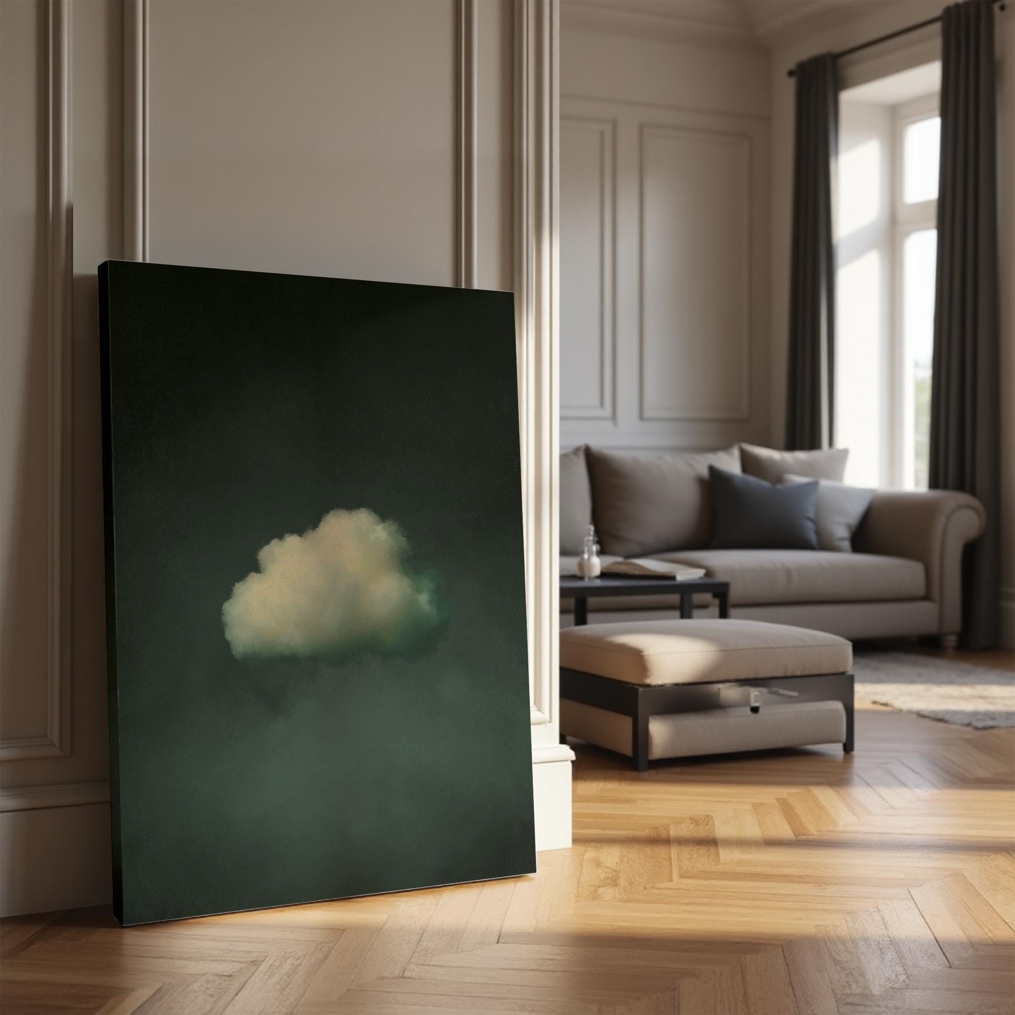Dark Cloud Wall Art, Abstract Print, Living Room Decor, Tranquil Art ...