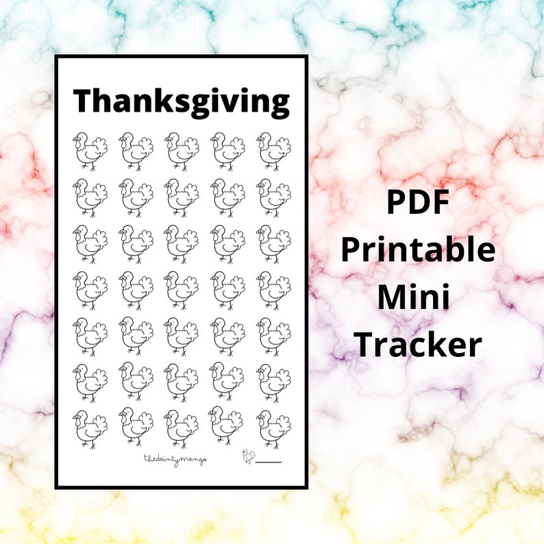 PDF Thanksgiving Savings Tracker | A6 Mini Savings Printable - Etsy