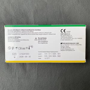 Uasure II Blood Uric Acid Meter Test Kit Gout Meter Tool + 25 Test ...