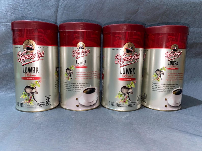 Café mezcla Kapal Api Luwak – Auténtico café de algalia indonesio (200 g) - Etsy México
