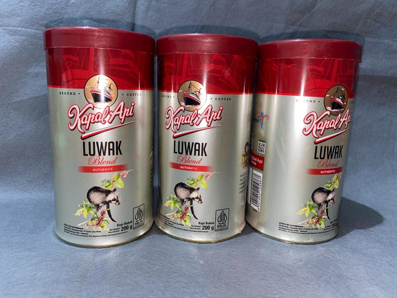 Café mezcla Kapal Api Luwak – Auténtico café de algalia indonesio (200 g) - Etsy México