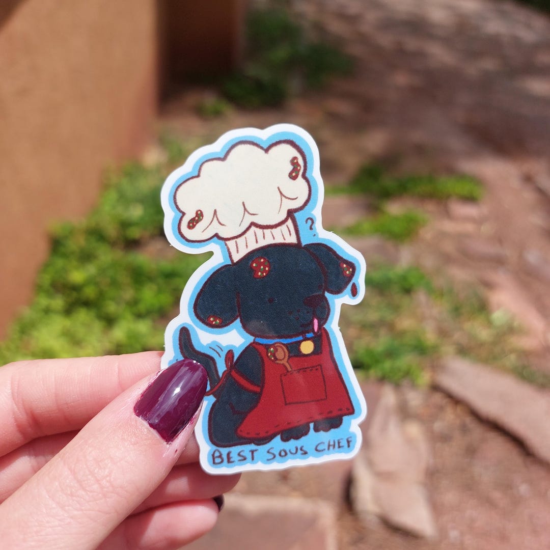 Best Sous Chef Dog Vinyl Sticker - Etsy