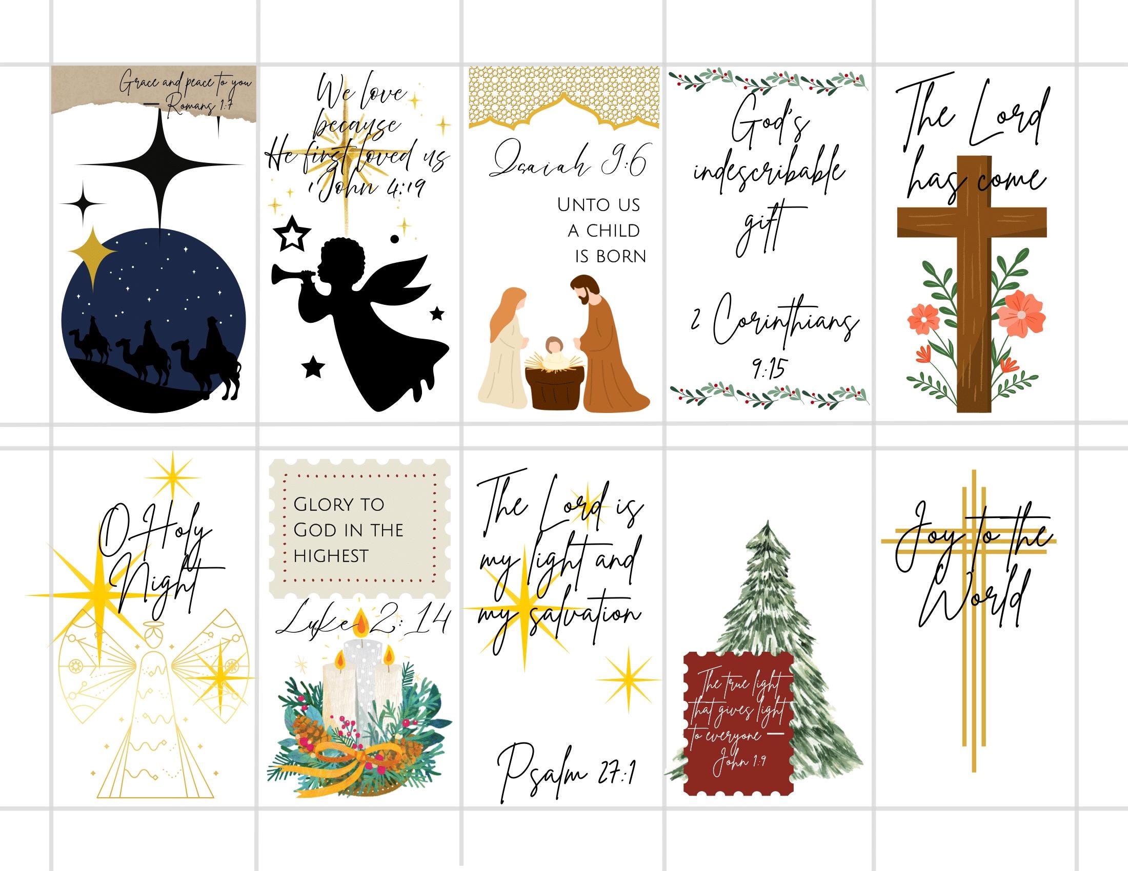Printable Christian Christmas Gift Tags, Bible Verse Gift Tags ...