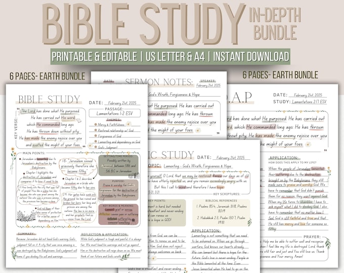 Bible Study Journal | Notes | S.O.A.P - Etsy