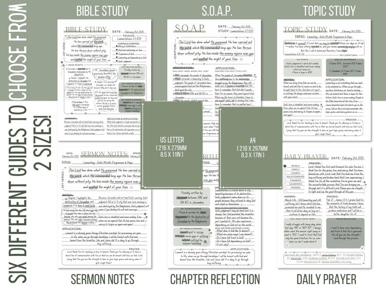 Digital Bible Study Template: SOAP Prayer Journal (canva Editable) - Etsy