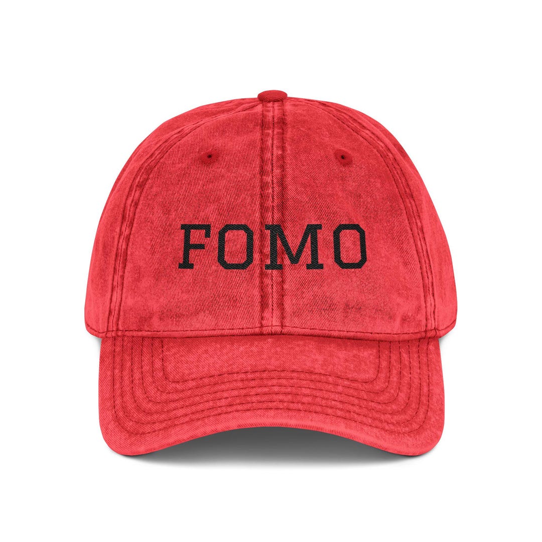 Vintage FOMO Cap, Embroidered Baseball Hat, Truckers Hat, Drake Hat ...