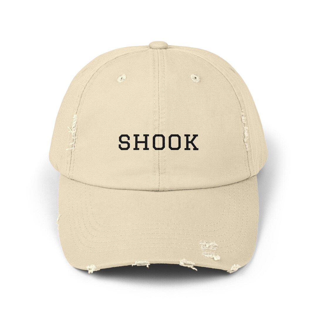 Distressed Cap With 'SHOOK' Design, Mama Hat, Sublimation Hat, Tilly ...